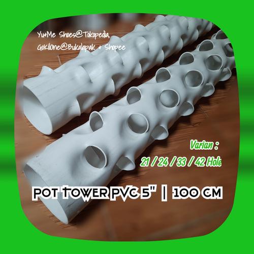 Jual Pot Tower 5" | 100cm | Garden Vertikal Paralon PVC - RUCIKA 5 ...
