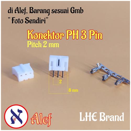 Jual Konektor PH 3 Pin A2001 LHE pitch 2 mm White Housing Socket jst - Kota Surabaya - Alef ...