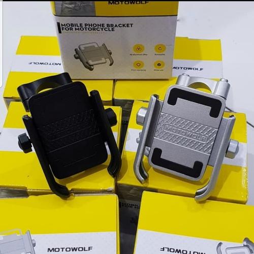 Jual Phone Holder Stand Hp Sepeda Motor Motowolf - Stang Silver - Jakarta Pusat - world ...