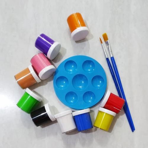 Jual paket cat lukis kuas palet set water color paint brush air melukis ...