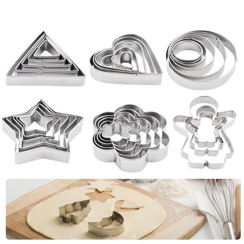 Promo Cookie cutter Cetakan kue kering motif segitiga bulat hati ...