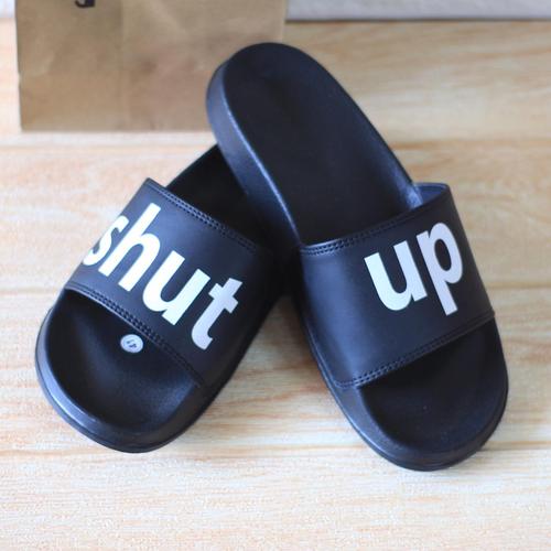 Jual SANDAL SLOP PRIA WANITA SHUT UP SERIES / SENDAL FLIP FLOP PRIA ...