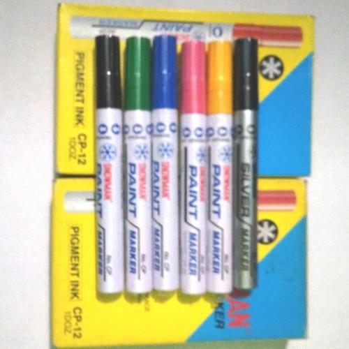 Jual Spidol Paint marker Snowman CP-12 Hitam Biru Kuning,hijau,pink ...