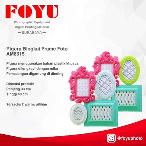 Jual Pigura Bingkai Frame Foto Kolase Multi Photo AM8615 - Biru Muda ...