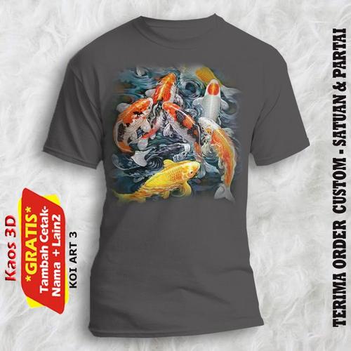 Jual T-SHIRT IKAN KOI ART 3 ALL SIZE KUALITAS GAMBAR ASLI CETAK REAL ...
