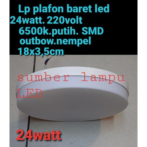 Jual kap plafon baret led bulat 24watt 24w ceiling outbow round 24 watt ...