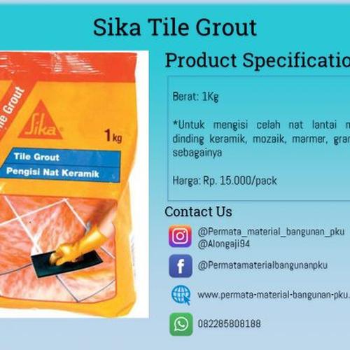 Jual SIKA TILE GROUT - Kota Pekanbaru - TOKO PERMATA MATERIAL | Tokopedia