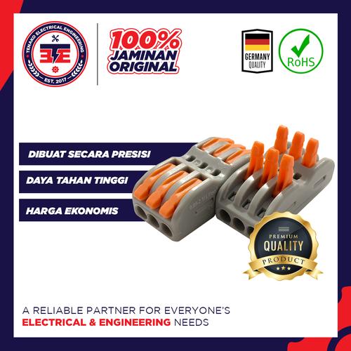 Jual WAGO Connector 3 x 2 Wire Compact Terminal Block Lever Cage Clamp 3P - Jakarta Barat ...