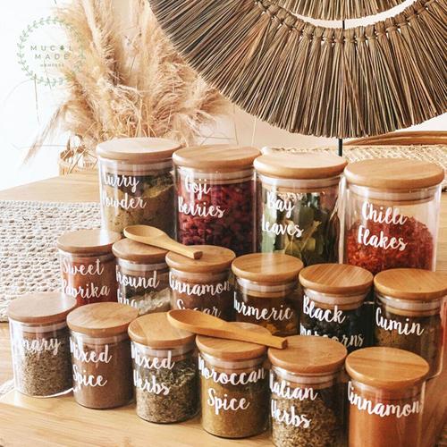 Jual TOPLES KACA TUTUP BAMBU / BAMBOO LID GLASS JAR FOOD STORAGE ...