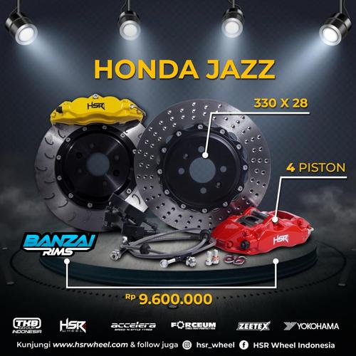Jual Big Brake Kit HSR BBK untuk Honda Jazz 4 pot 330 mm Plug and Play ...