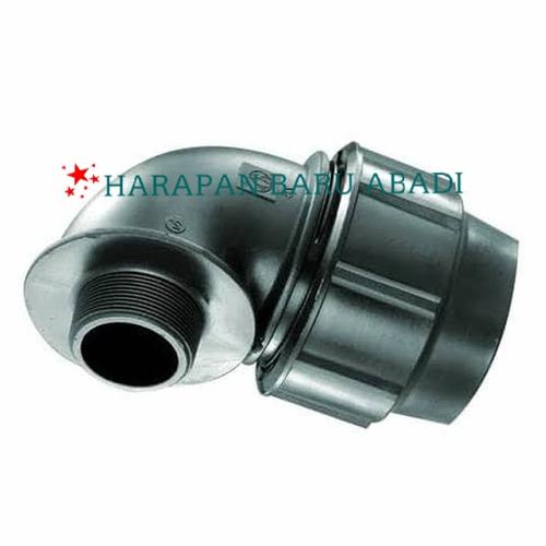 Jual Male Thread Elbow HDPE 20mm x 3/4" inch / Knee Drat Luar HDPE ...