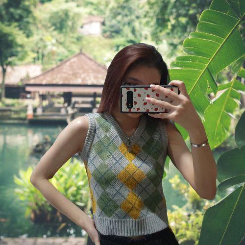 Jual Rompi Rajut Wanita - Vest Argyle - marun, all size - Kab. Bandung ...