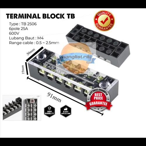Jual Terminal block 6pole 25a / terminal kaca - Jakarta Barat ...