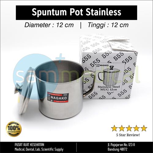 Jual RRC Sputum Pot / Pot Dahak Stainless D.12 cm x T. 12 cm - Kota ...