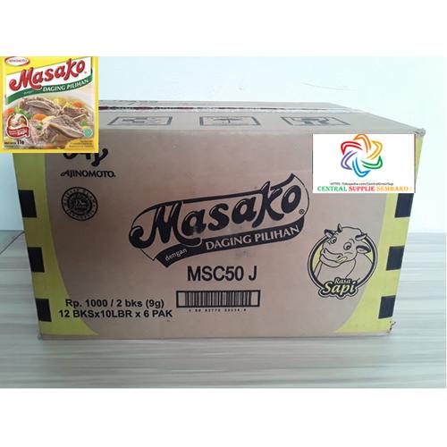 Jual Masako Rasa Sapi Penyedap Rasa [9 g/ 6 bal x 10 renceng] 1 Karton ...