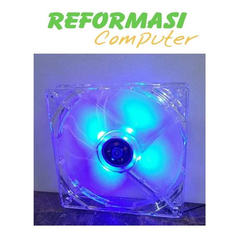 Jual Kipas CPU Computer Fan Casing 12cm Transparan Lampu - Merah ...