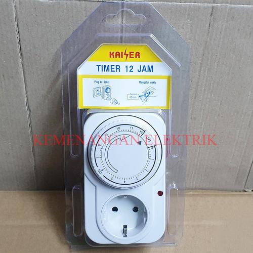 Jual KAISER STOP KONTAK TIMER 12 JAM ANALOG / ALAT PENGATUR WAKTU ...