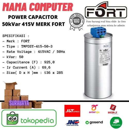 Jual Power Capacitor 50 kvar 415V TMPDSY-415-50-3 Kapasitor Bank Fort - Kota Surabaya - Mama ...