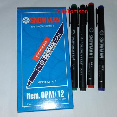 Jual Spidol Snowman OPM / OPF Spidol Permanent - OPM Biru - Jakarta ...