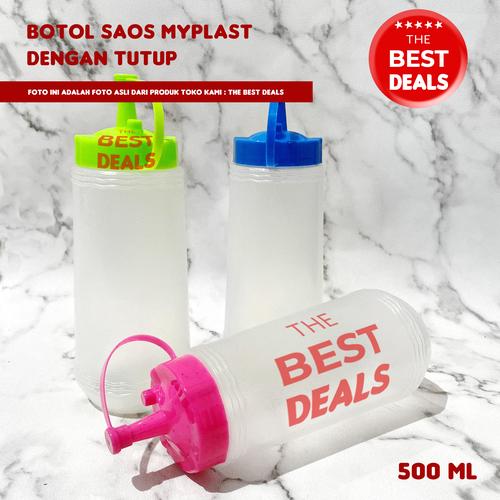 Jual Botol Saos/Mayo/Kecap/Sambal Plastik (Dengan Tutup) 300 & 500 ml ...