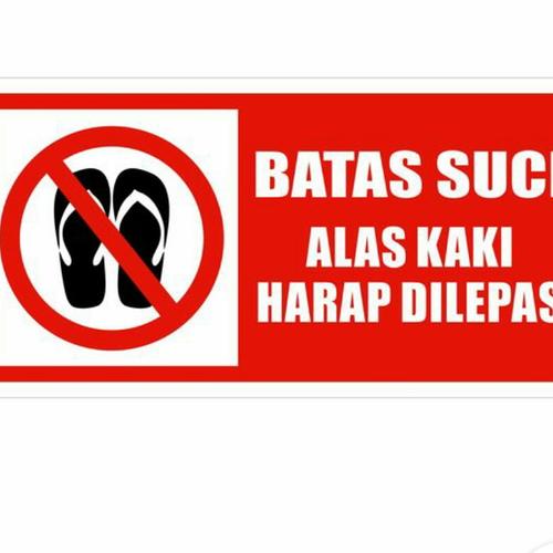 Jual sticker batas suci alas harap dilepas uk 30x15 sign rambu ...