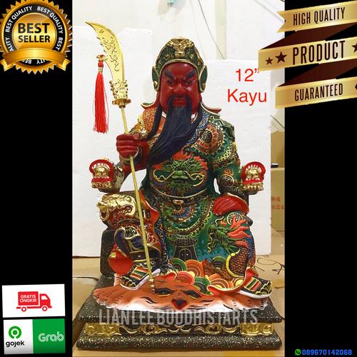Jual patung Dewa kwankong / guan ti / guan yu kayu 12 inch II - Jakarta ...
