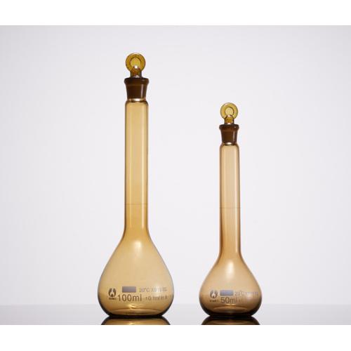 Jual BOMEX Amber Volumetric Flask / Labu Ukur Coklat 100 ml - Kab ...