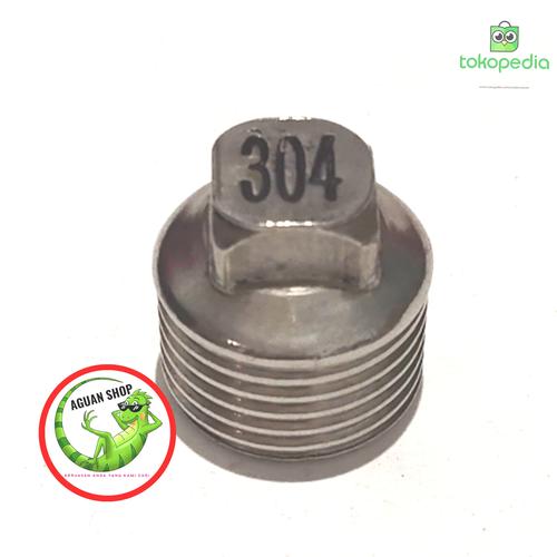 Jual Fitting pipa Plug / Dop drat luar 1/2 inch stainless steel ...