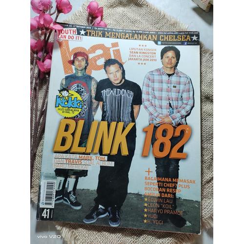 Jual Majalah Hai cover eksklusif Blink 182 Tom Delonge Travis Barker ...