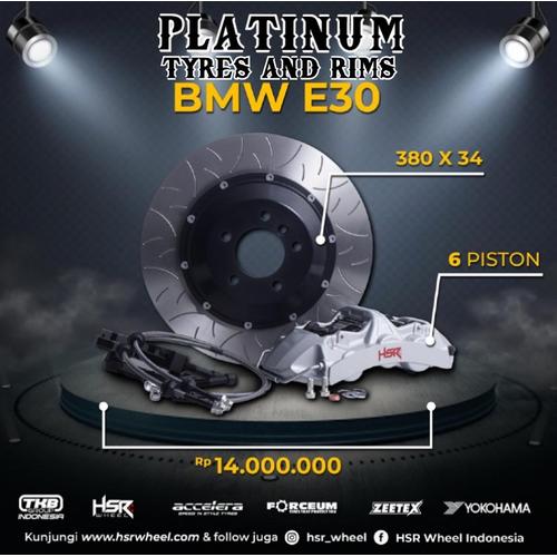 Jual Big brake kit HSR atau BBK HSR BMW E30 6pot 380mm plug and play ...