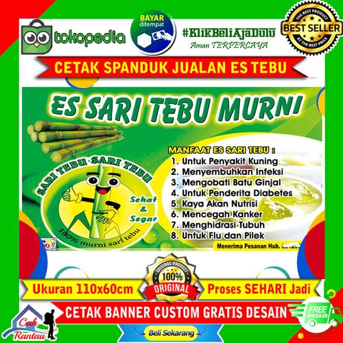 Jual Cetak Spanduk Banner Jualan Es Sari Tebu Murni Sehat Segar ...