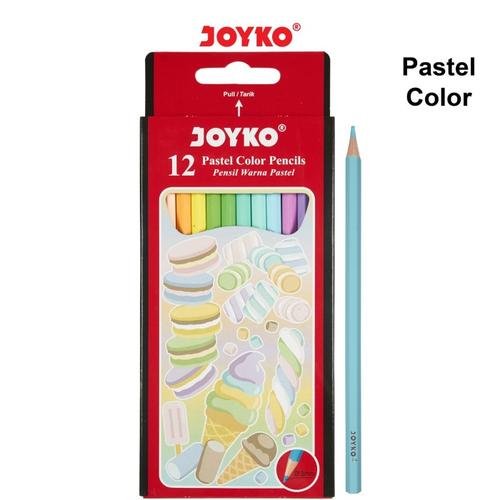 Jual Joyko Pensil Warna Pastel Set 12 / Pastel Color Pencil CP-125P ...