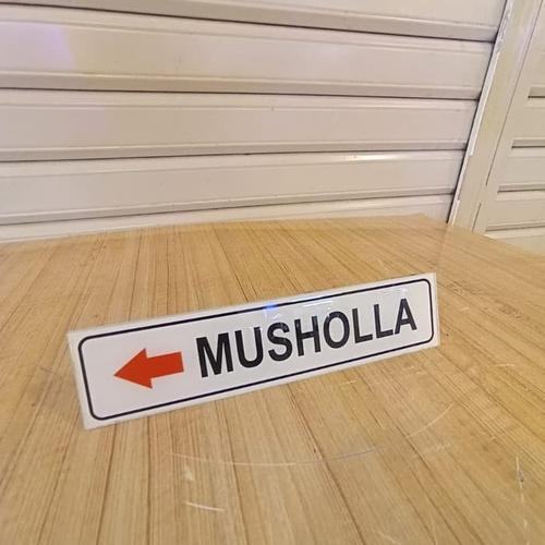 Jual AKRILIK MUSHOLLA PANAH ARAH KANAN UKURAN 5X20CM MUSHOLA SIGN RAMBU ...