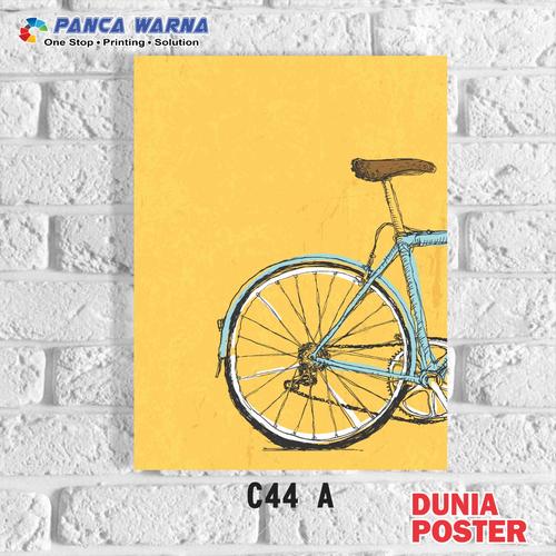 Jual Poster Hiasan Dinding sepeda gowes ride bike save earth custom ...