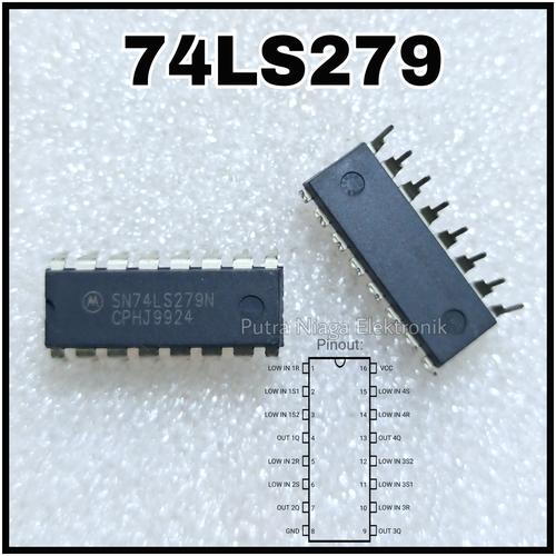 Jual ic TTL 74279 74LS279 DM74LS279N SN74LS279N HD74LS279P Dip 16p ...