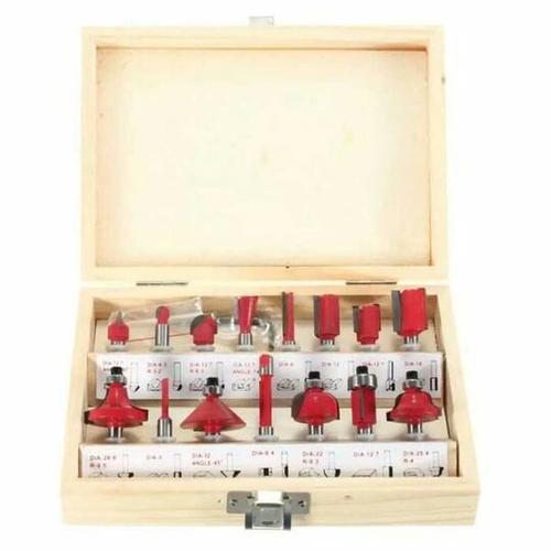 Jual Mata Router Bit Set Mata Profil Paket Komplit + Box Kayu - Kota ...