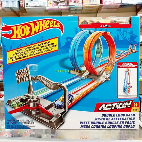 Jual Hot Wheels DOUBLE LOOP DASH Track Set Diecast - Kota Surabaya ...