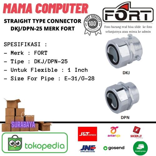 Jual Straight Type DKJ DPN-25 Flexible Pipe Konektor Metal Besi PIPA ...