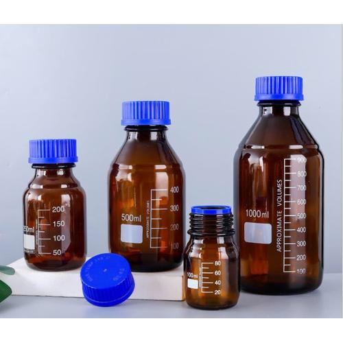 Jual Amber Glass Laboratory Bottle Blue Cap / Botol Lab Tutup Biru ...