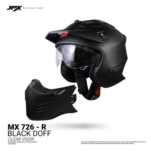 Promo Helm JPX Full Face MX-726R Black Doff/Red Clear - L Cicil 0% 3x ...
