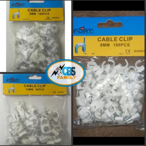 Jual Fort Klem Pipa PVC 20mm Putih / Cable Clip 20mm dengan warna putih ...