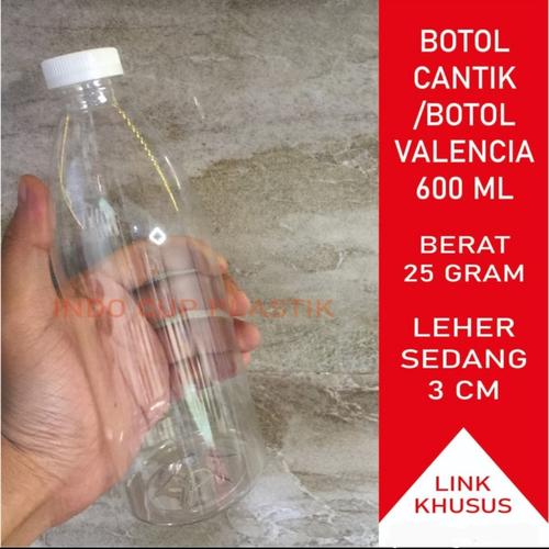 Jual Botol Cantik 600 ml/Botol Plastik 600 ml/Botol Valencia 600 ml ...