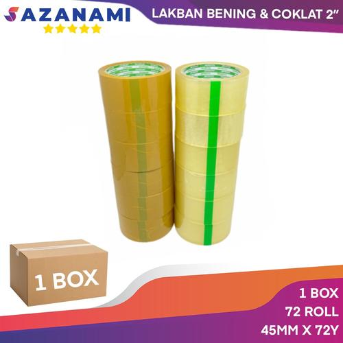 Jual 1 BOX LAKBAN BENING 2 INCH X 72 Y SAZANAMI LAKBAN COKLAT #JNE ...