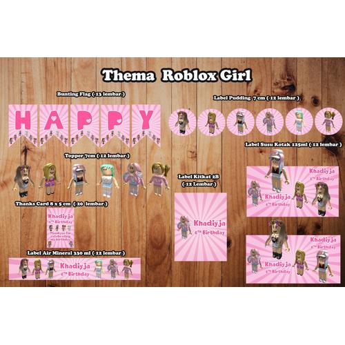 Jual Paket Printable Dessert Table / Label Ulang Tahun Roblox Girl ...