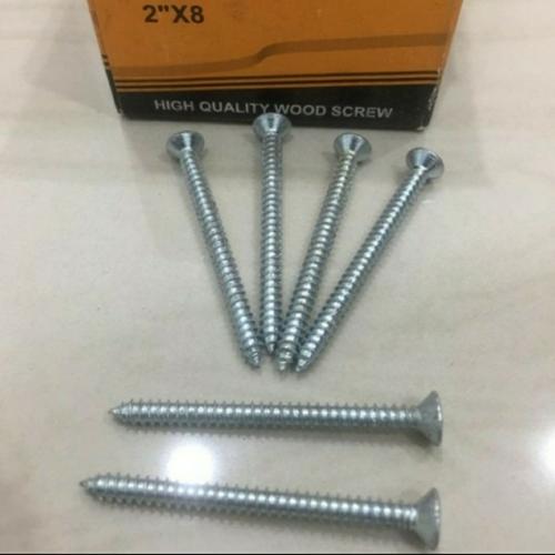Jual Skrup kayu 2×8 sekrup wood screw baut cacing putih - Kota Medan ...
