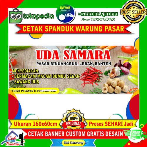 Jual Cetak Spanduk Banner Warung Pasar Jualan Sayur Mayur Sayuran ...