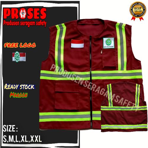 Jual ROMPI SAFETY PROYEK MERAH MAROON/ROMPI PROYEK/ROMPI SAFETY MURAH ...