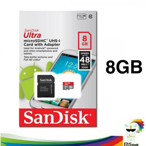Jual Sandisk Memory card 8GB / Micro SD Sandisk Ultra 8GB Class 10 ...