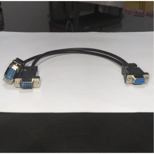 Jual KABEL SPLITTER SERIAL DB9 FEMALE TO 2 SERIAL DB9 MALE 30 CM ...