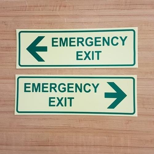 Jual AKRILIK EMERGENCY EXIT GLOW IN THE DARK UK 30X10CM SIGN RAMBU - Jakarta Barat - SAFETY ONE ...